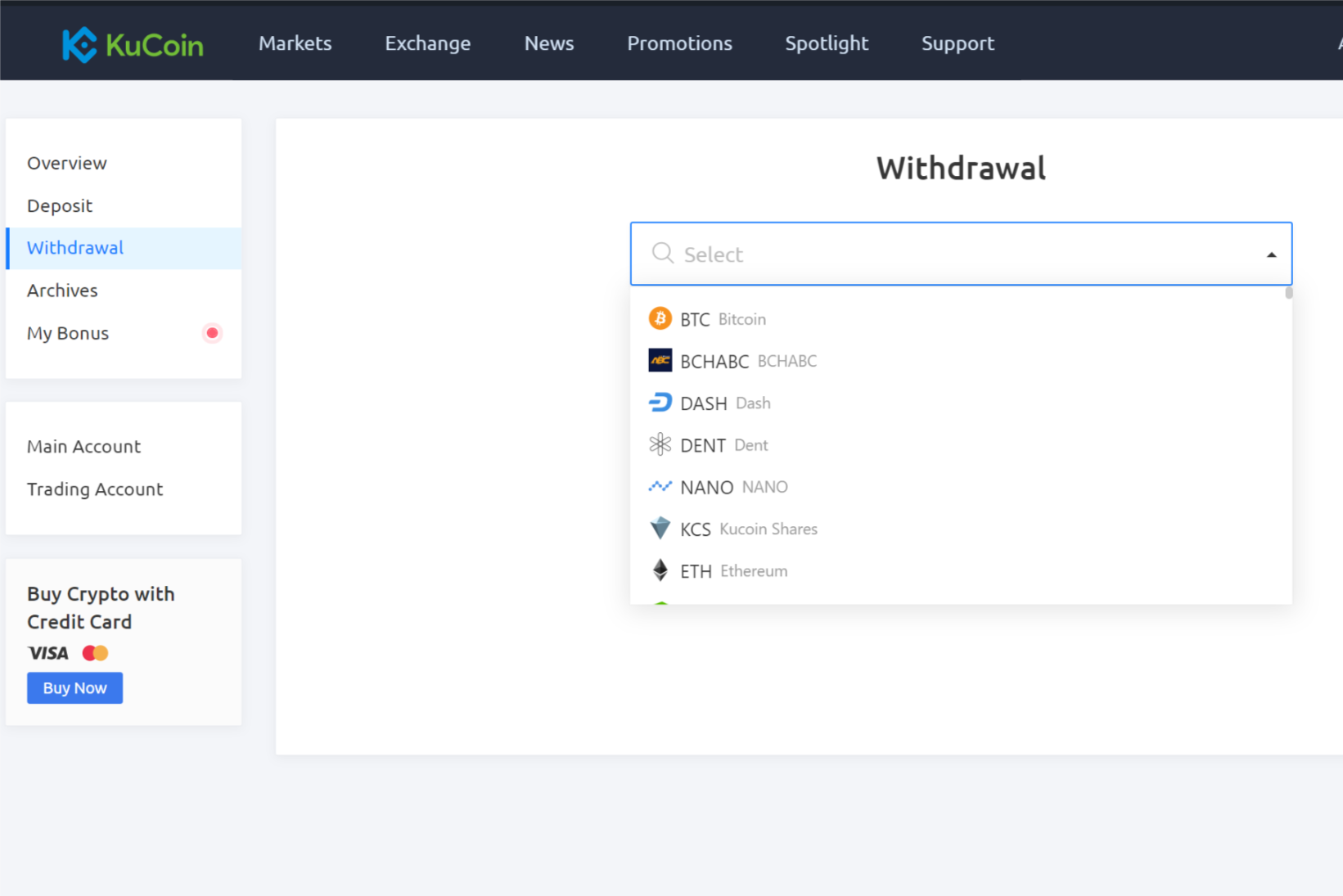Buy Bitcoin (and other crypto) in Kucoin exchange with a Credit Card ...